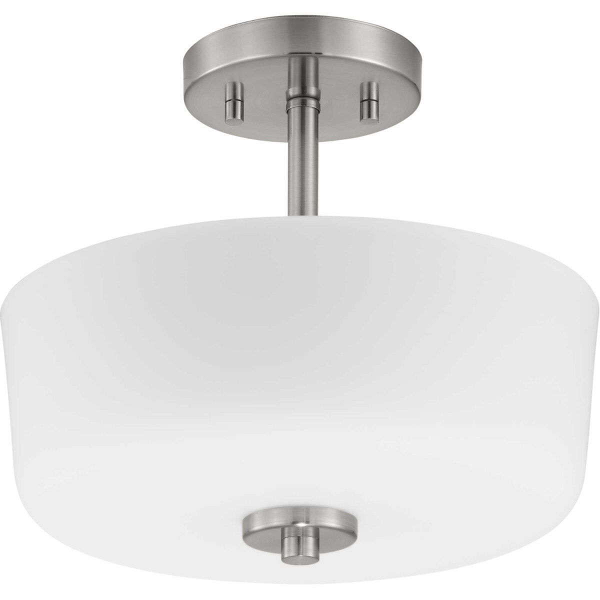 Progress P350137-009 Tobin 2 Light 12 inch Brushed Nickel Semi-Flush ...