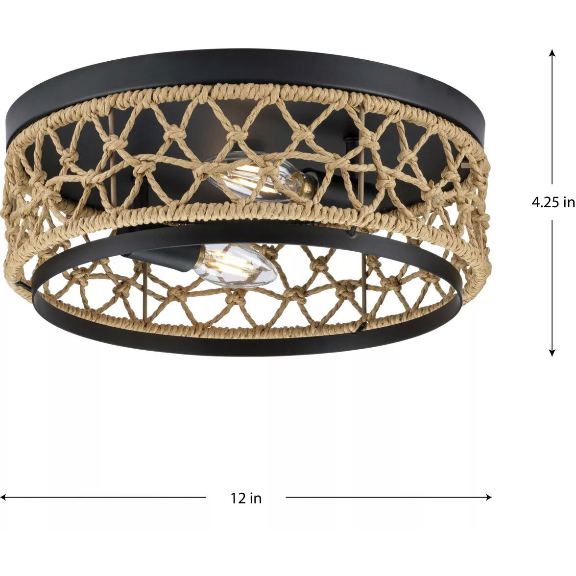 Progress P350242-31M Chandra Flush Mount Ceiling Light, Design Series