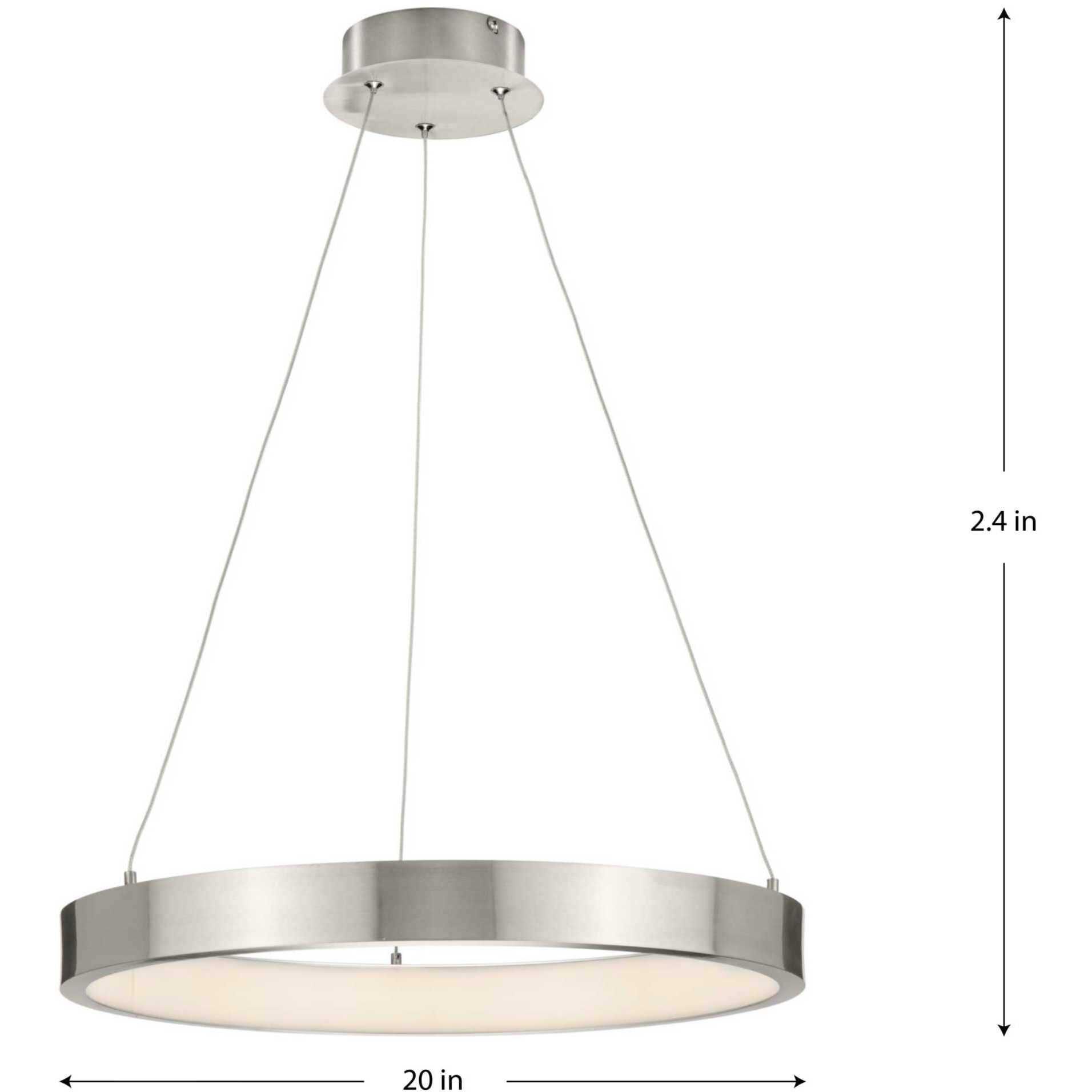 Progress P500369-009-30 Inverse LED LED 20 inch Brushed Nickel Pendant ...