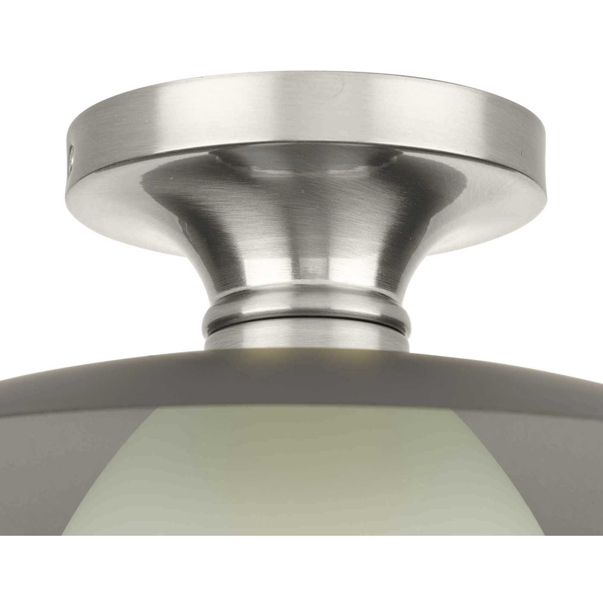 Progress P350233-009 Trimble 1 Light 12 inch Brushed Nickel Semi-Flush ...