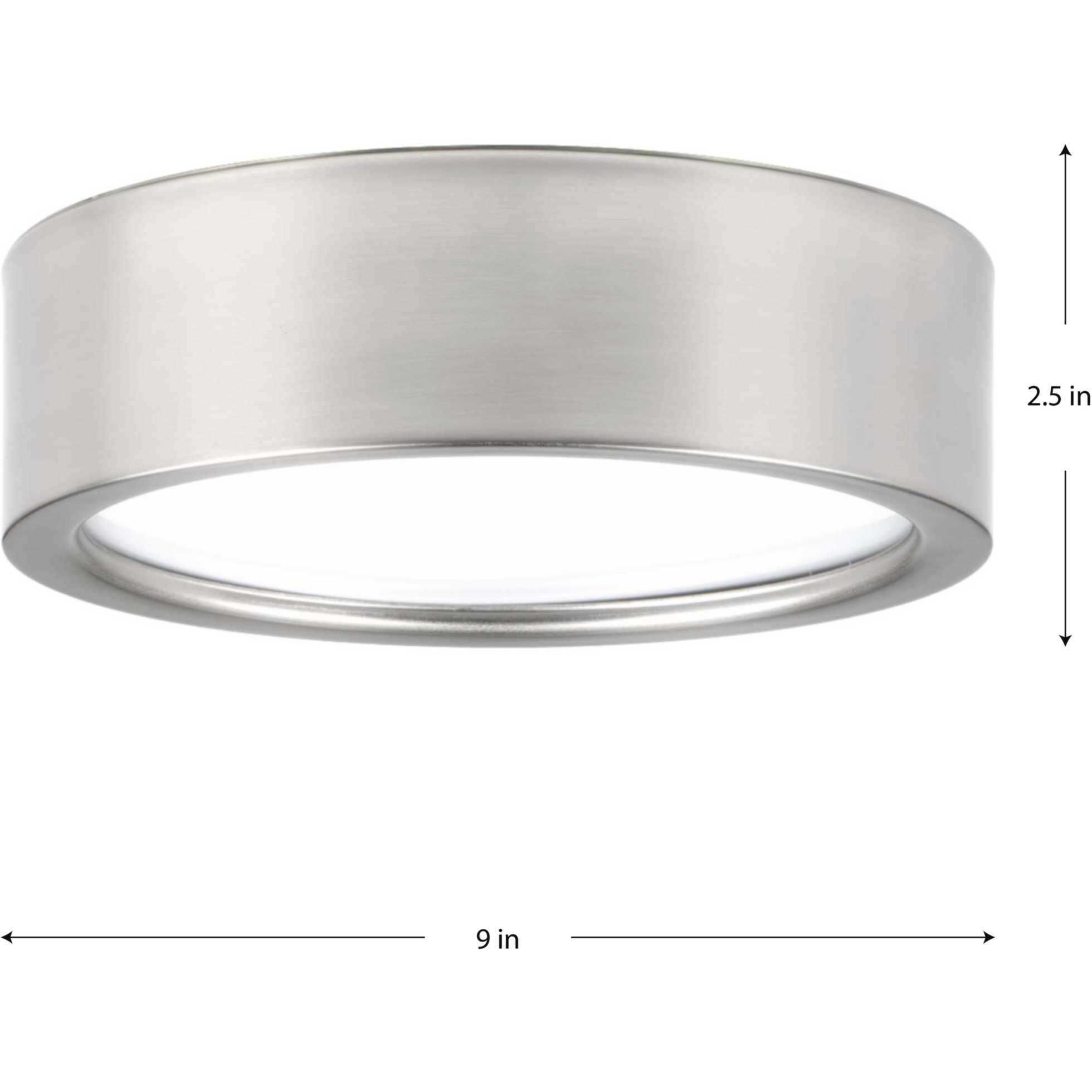 Progress P3631-0930K9 Portal LED LED 9 inch Brushed Nickel Flush Mount ...