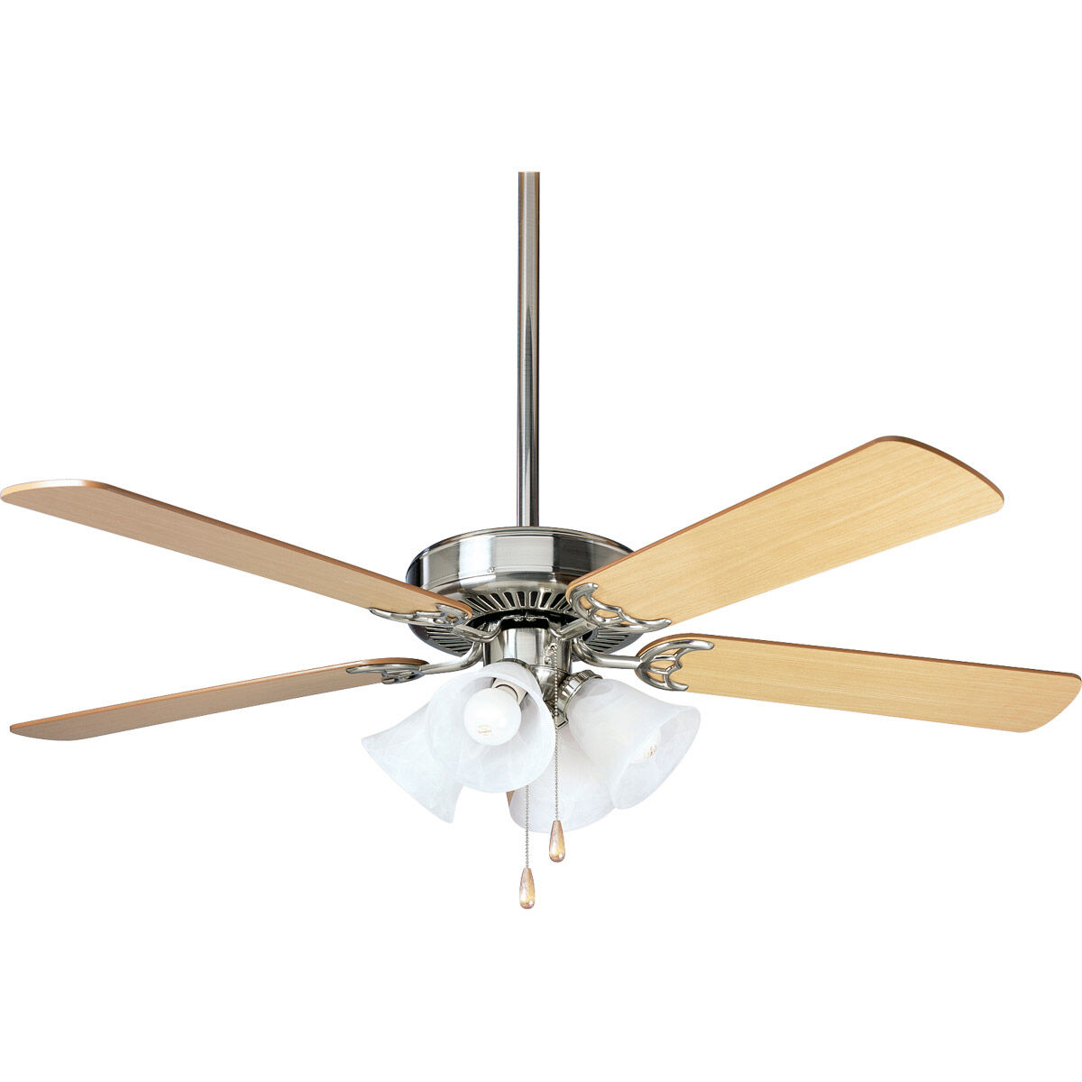 Progress P2501-09 AirPro 52 inch Brushed Nickel with Cherry/Natural ...