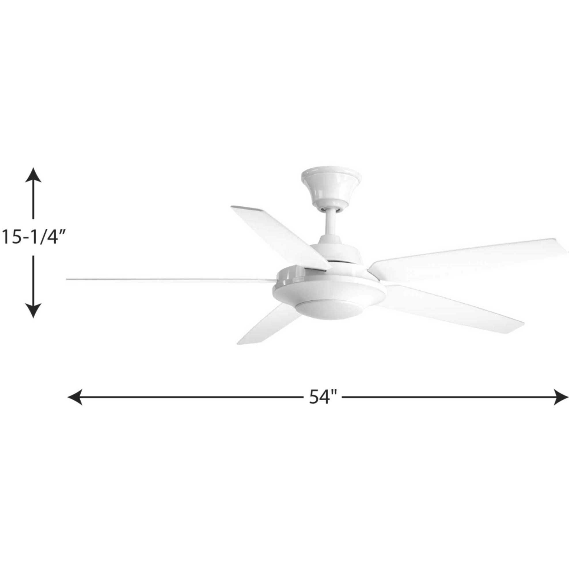 Progress P2539-3030K AirPro Signature Plus II 54 inch White Ceiling Fan ...