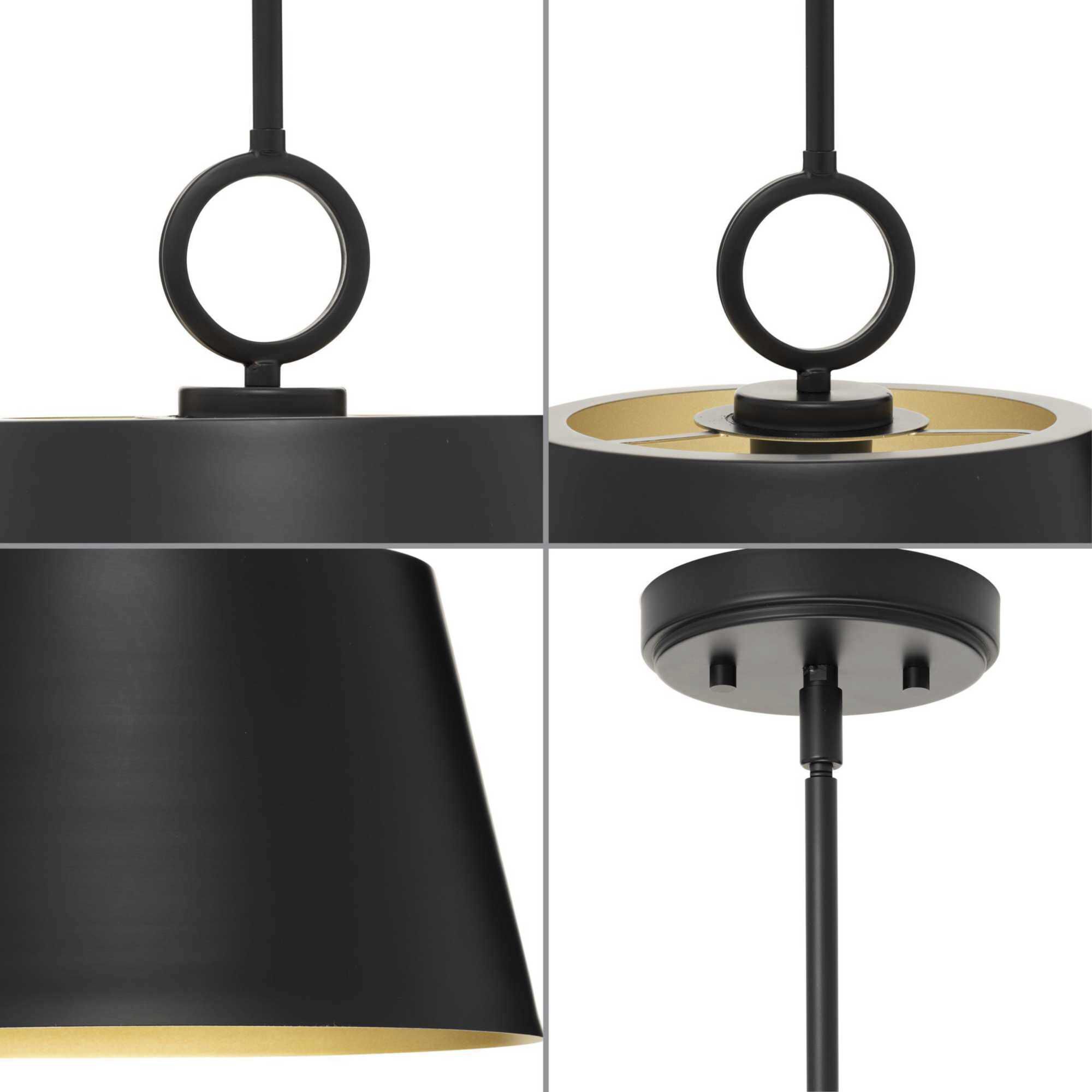 Progress P500367-31M Parkhurst 1 Light 12 inch Matte Black Pendant ...