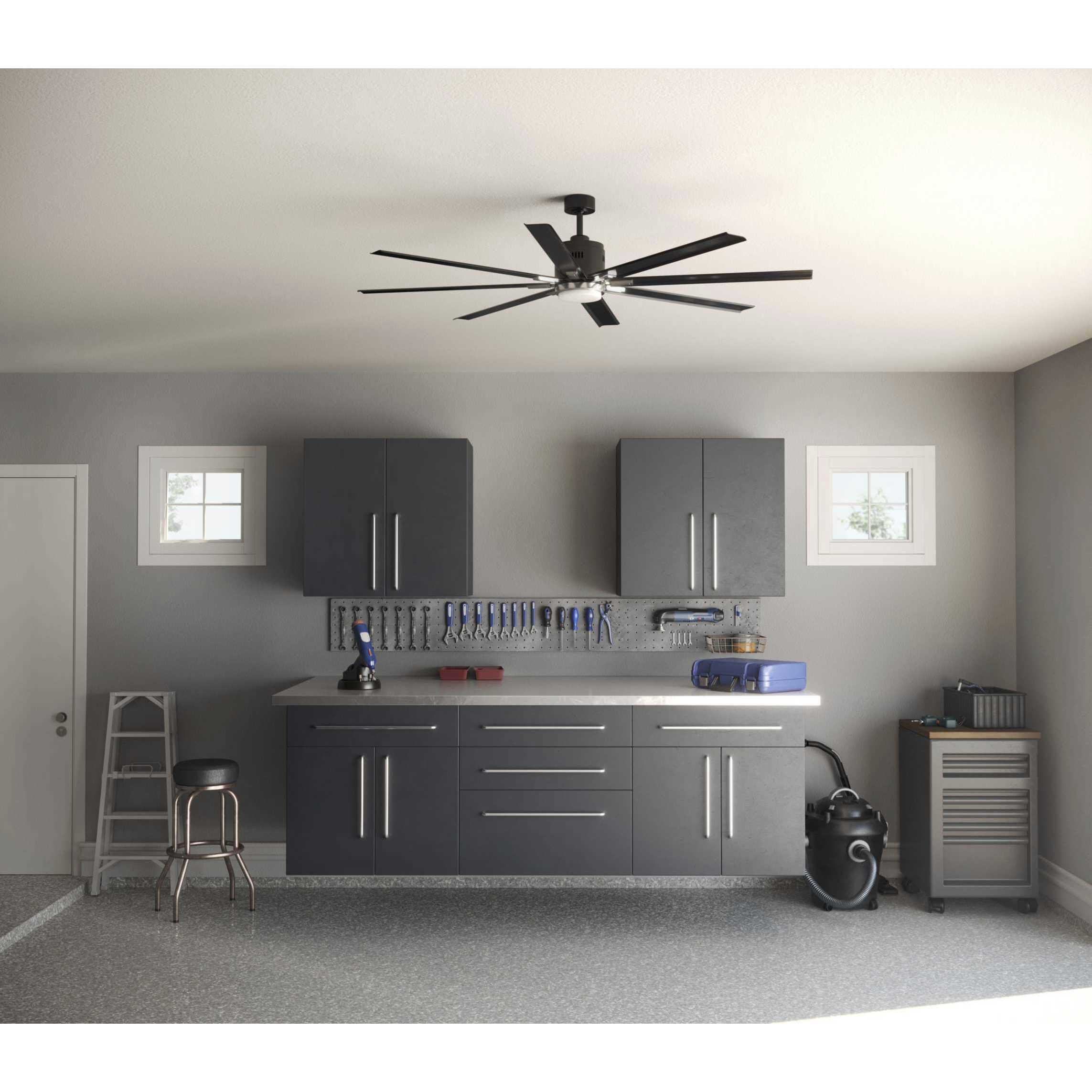 Progress P2550-3130K Vast 72 inch Black Ceiling Fan, Progress LED