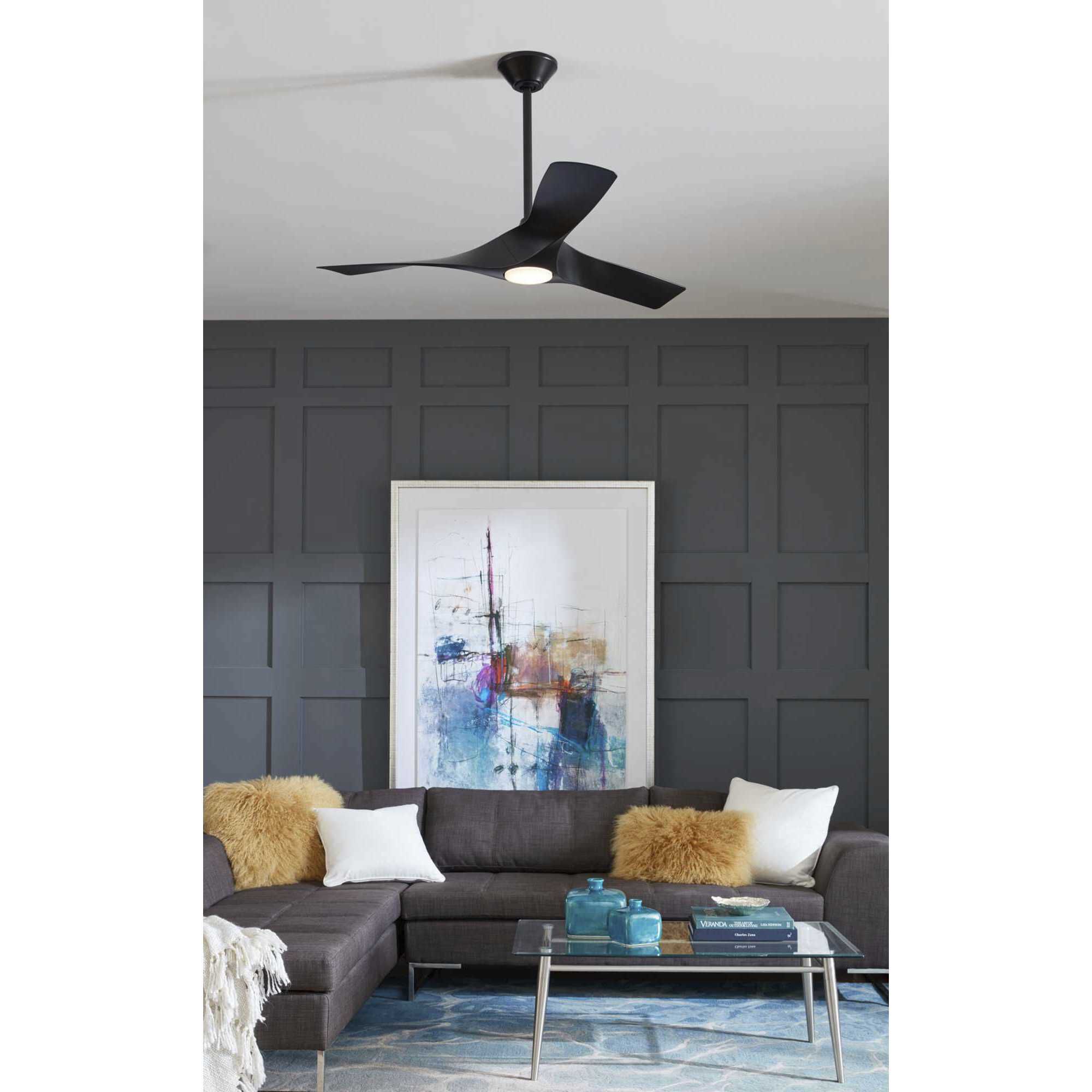 Progress P250060-031-30 Ryne 52 inch Black Outdoor Ceiling Fan ...