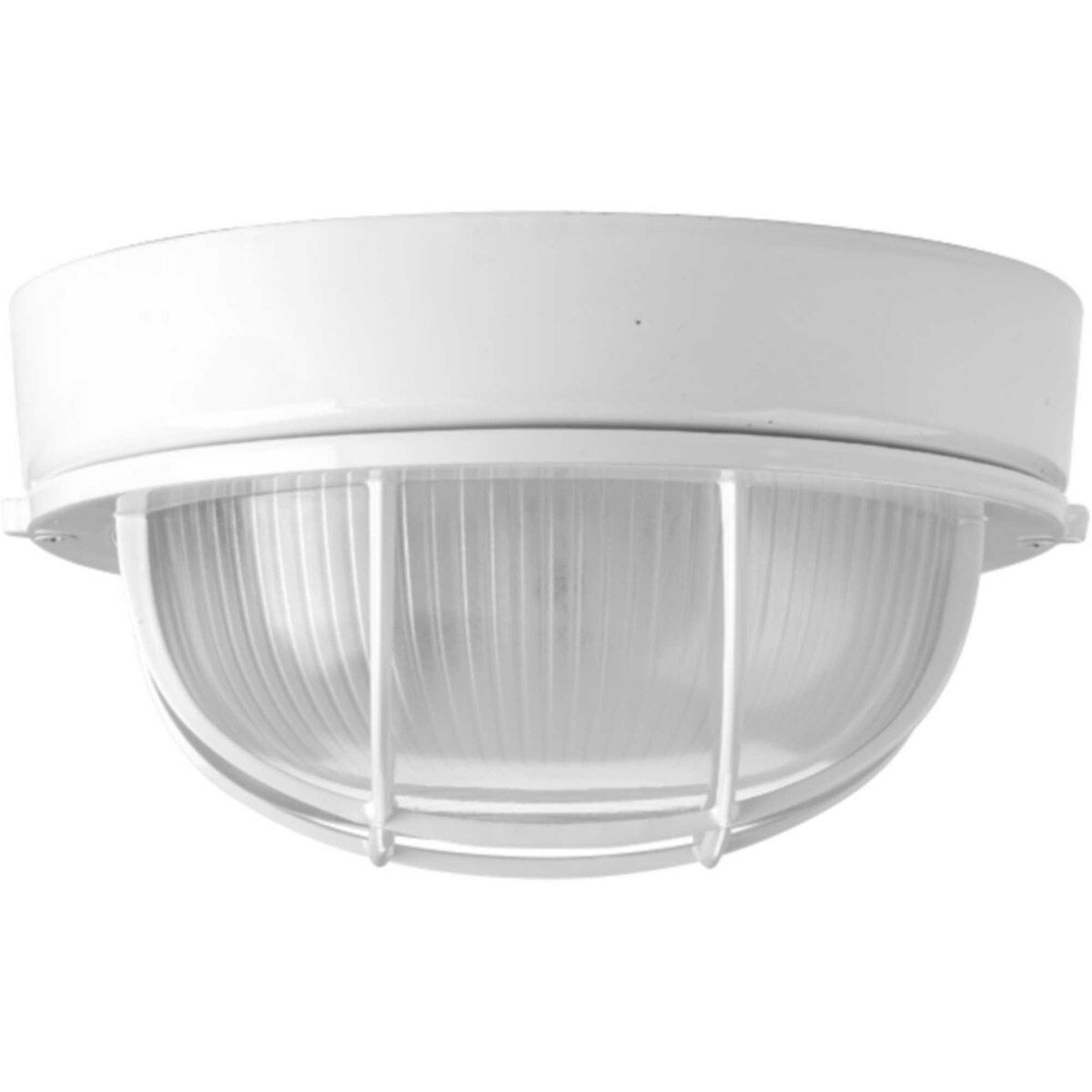 Progress P3709-30 Bulkheads 1 Light 7.88 inch White Outdoor Flush Mount ...