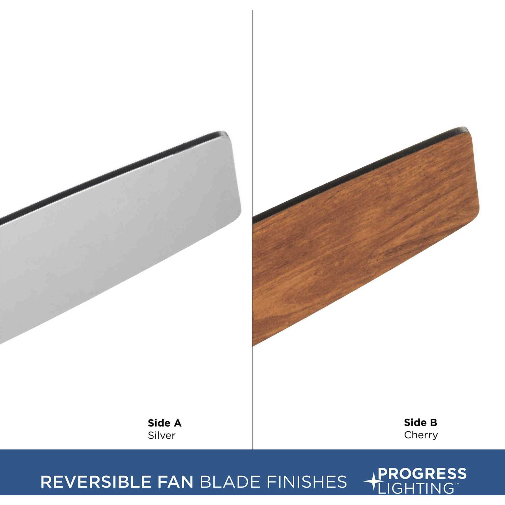 Progress P2554-0930K Gaze 60 inch Brushed Nickel with Silver/Cherry ...