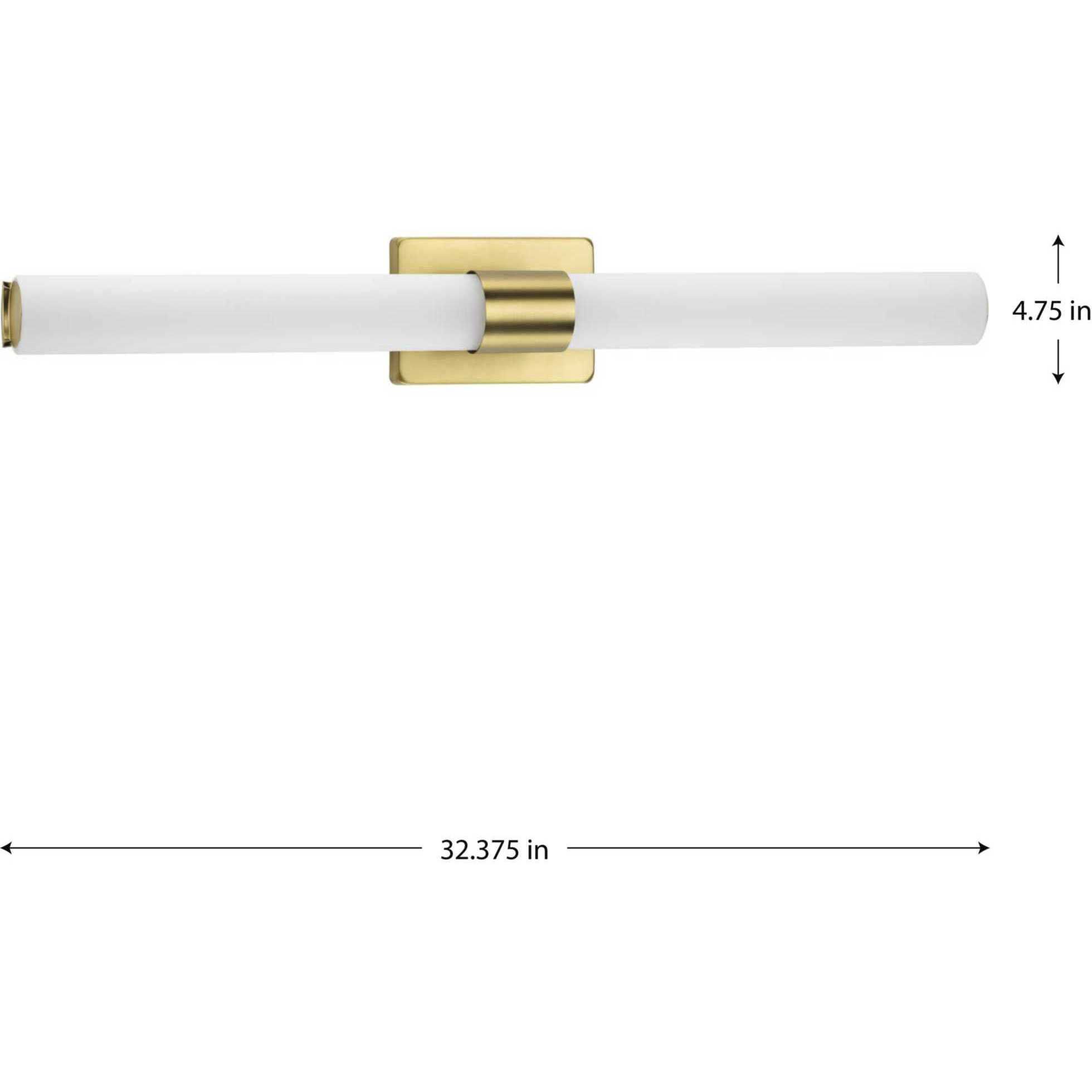 Progress P300151-012-30 Blanco LED LED 32 inch Satin Brass Linear Bath Wall Light, Progress LED