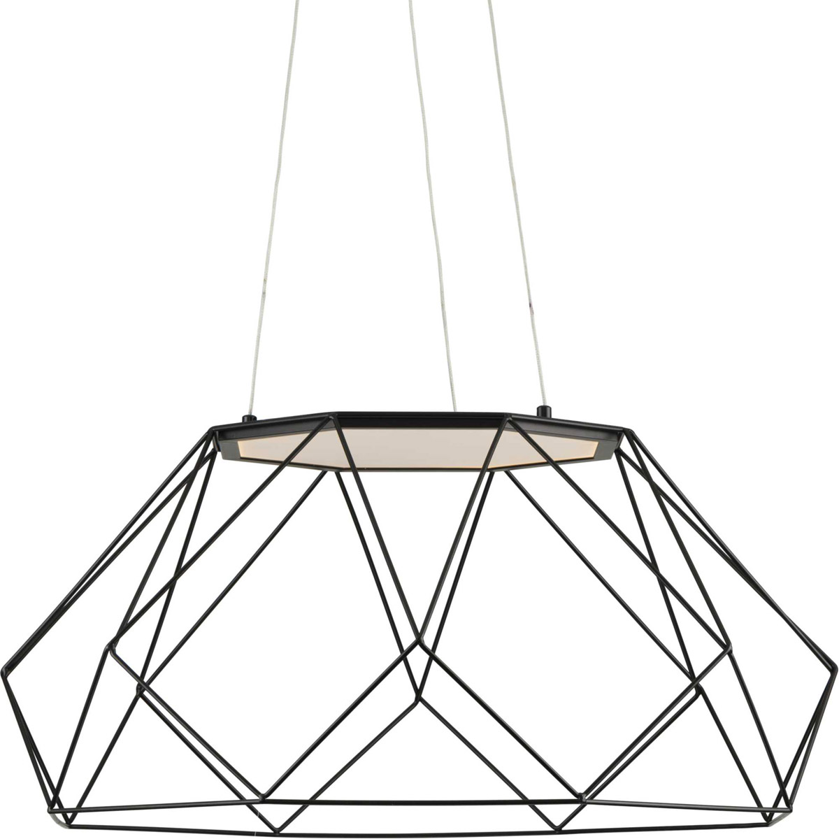 Progress P500320-031-30 Geodesic LED LED 27 inch Matte Black Pendant ...