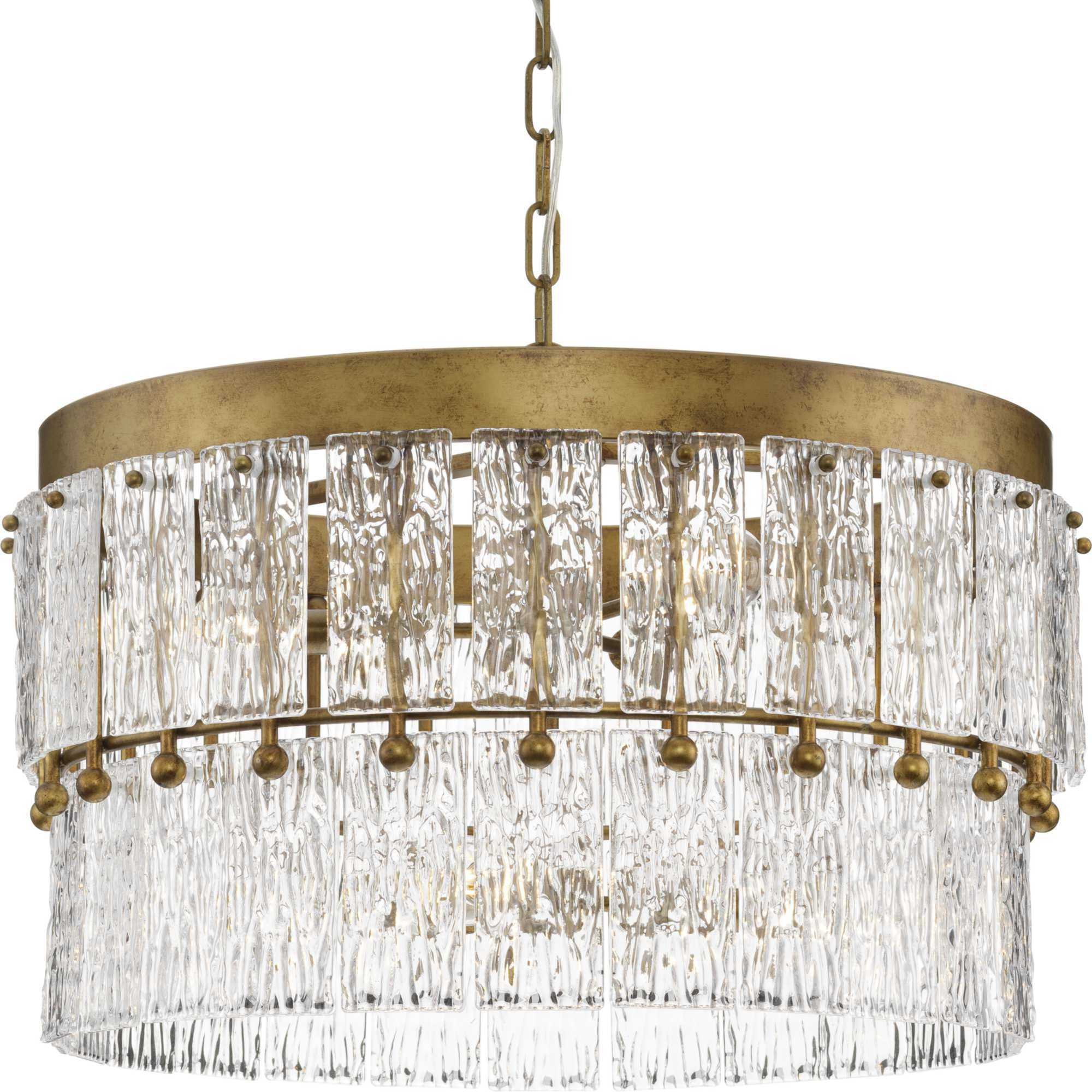Progress P400367-204 Chevall 6 Light 24.87 inch Gold Ombre Chandelier ...