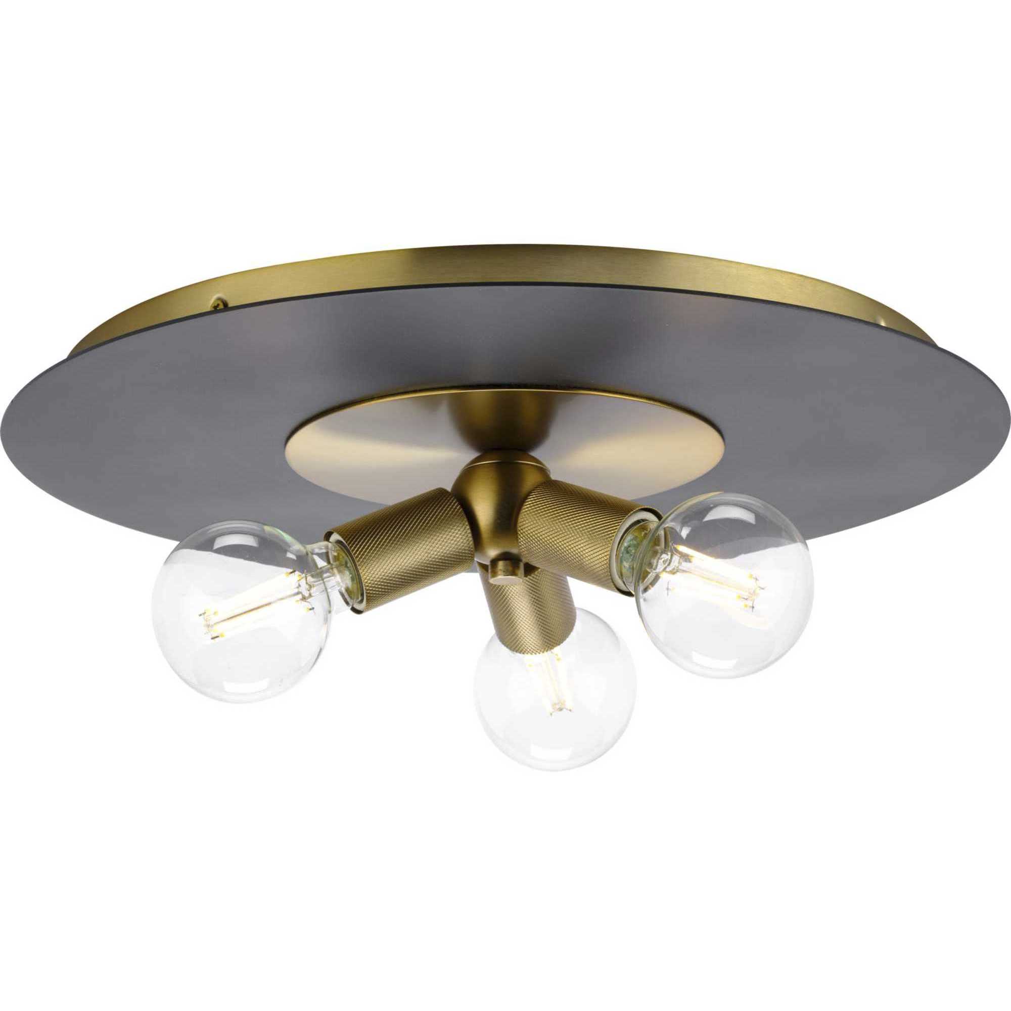 Trimble 3 Light 18 inch Brushed Bronze Flush Mount Ceiling Light ...