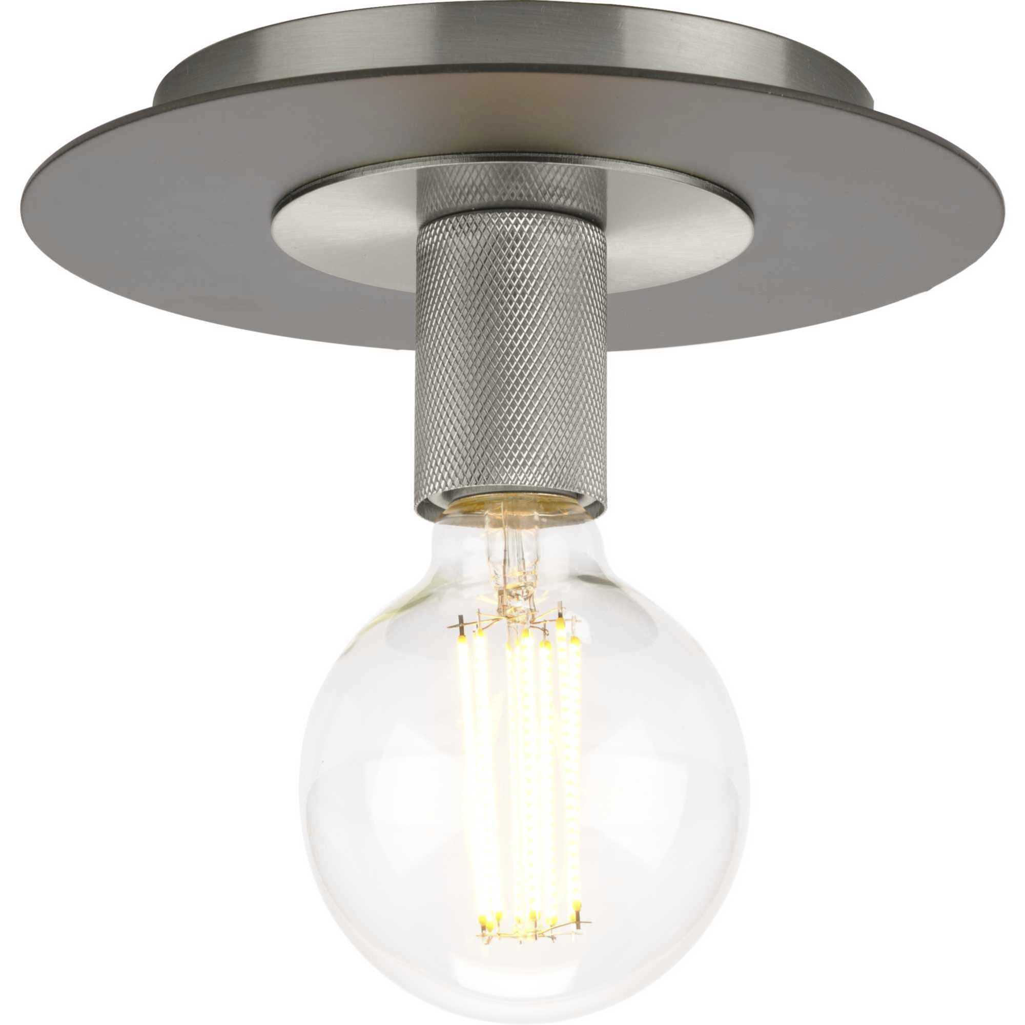 Trimble 1 Light 8 inch Brushed Nickel Flush Mount Ceiling Light, Design ...
