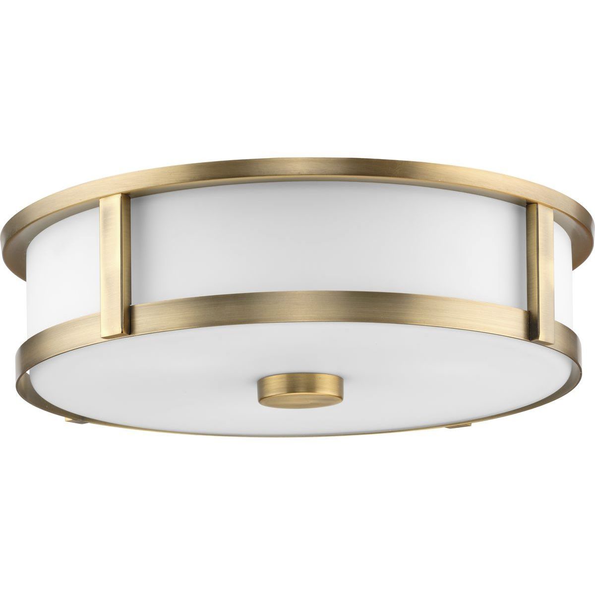 Progress P350281-163 Gilliam LED 16.12 inch Vintage Brass Flush Mount ...