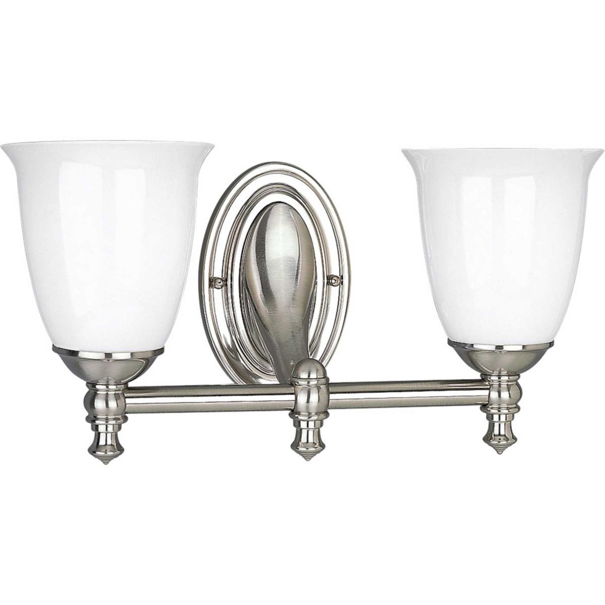 Progress P3028-09 Victorian 2 Light 17 inch Brushed Nickel Bath Vanity ...