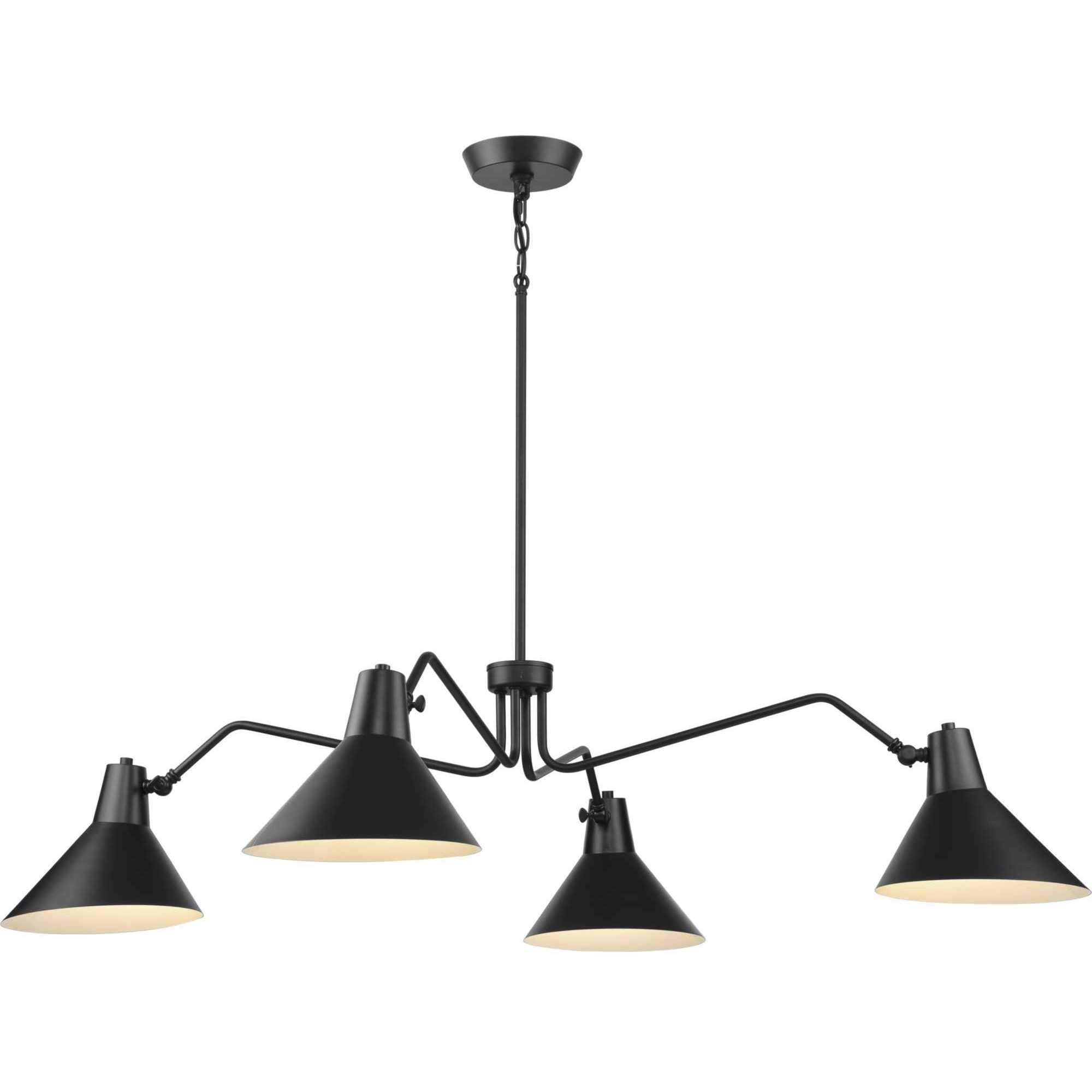 Progress P400310-31M Trimble 4 Light 54.12 inch Matte Black Chandelier ...